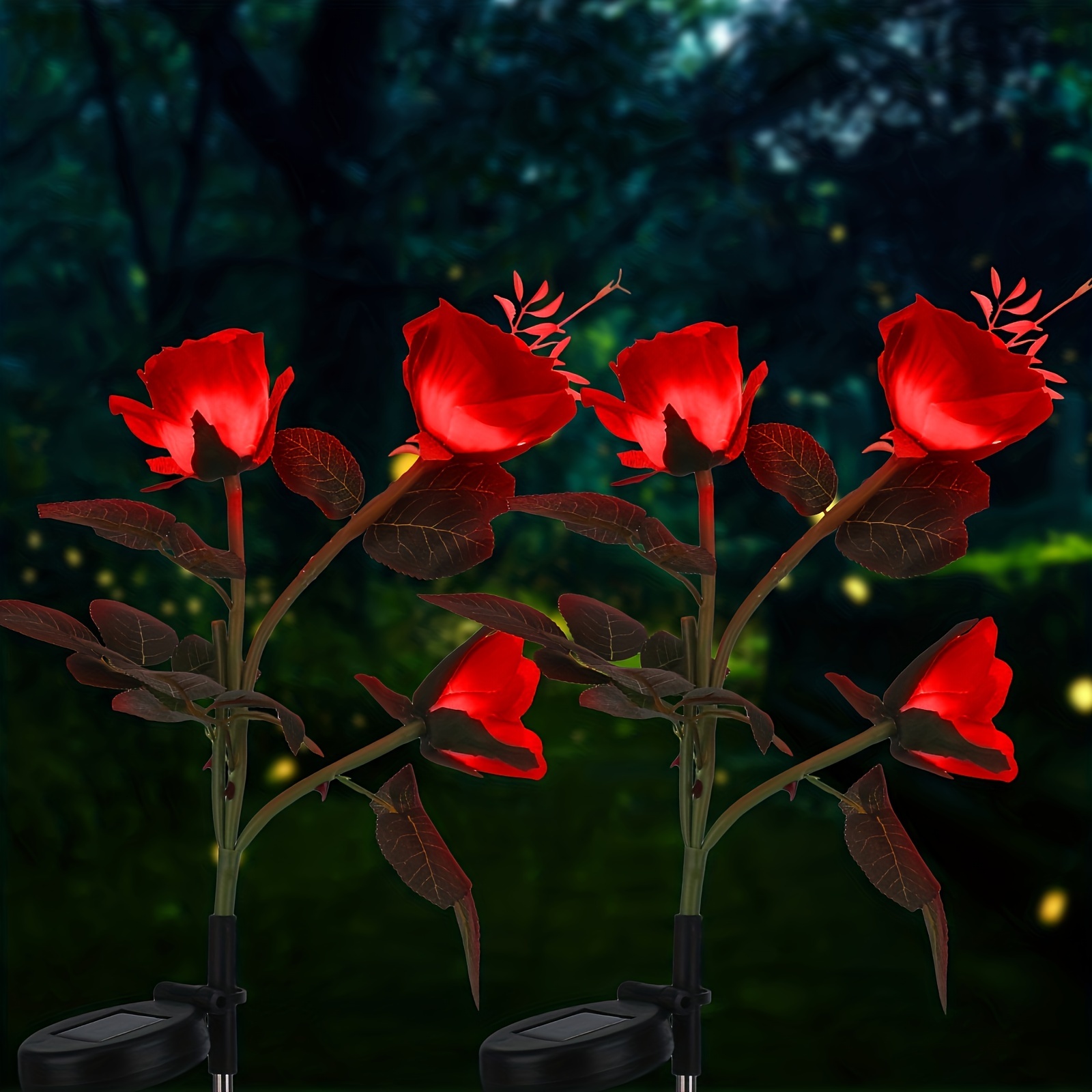 Solar Garden Rose Light Realistic LED Rose Flower ... – Vicedeal