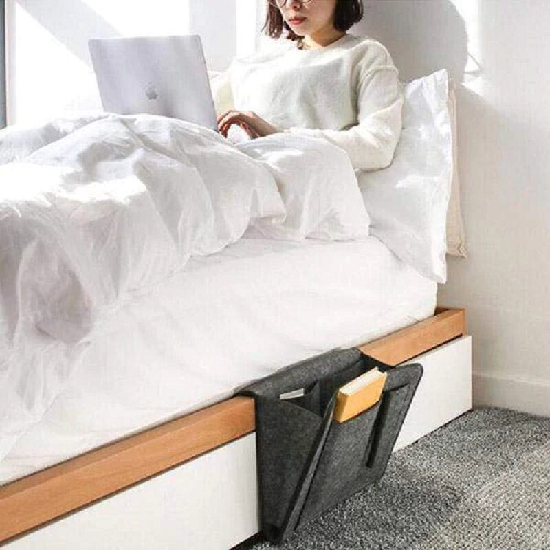 Bed Side Caddy Pocket Bedside Storage Bag Hanging ... – Grandado