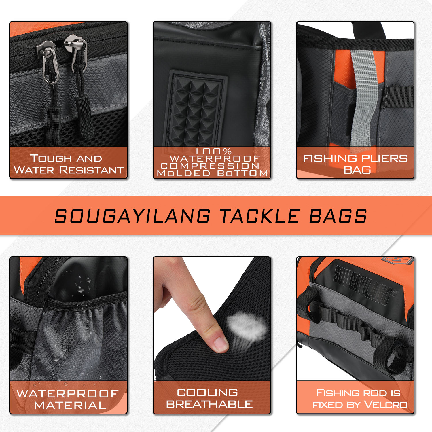 Sougayilang Multifunctional Fishing Tackle Bags 10... – Grandado