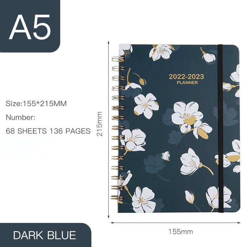 2022-2023 A5 Pretty Planners Daily Plan Coil Noteb... – Vicedeal