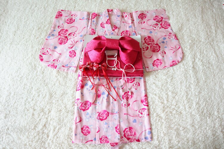 girls printed japanese kimono robe child warrior c... – Vicedeal