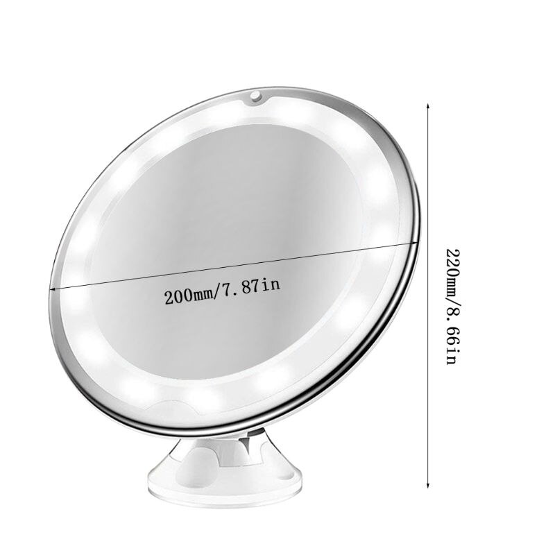 10x Makeup Mirror with LED Lights Cosmetic Magnifi... – Vicedeal