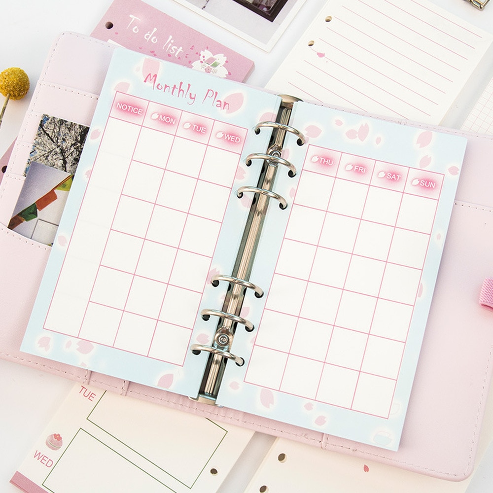 40 Sheets Cherry Blossom A5 Notebook Inner Pages 6... – Grandado