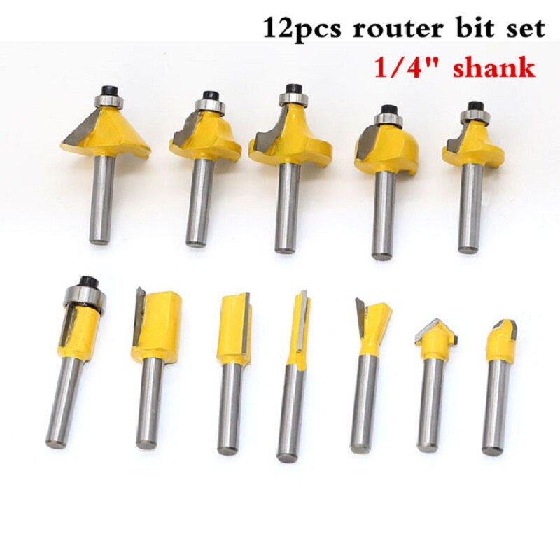 12/15Pcs Frees Set Hoek Ronde Router Bit Rechte Fr... – Grandado