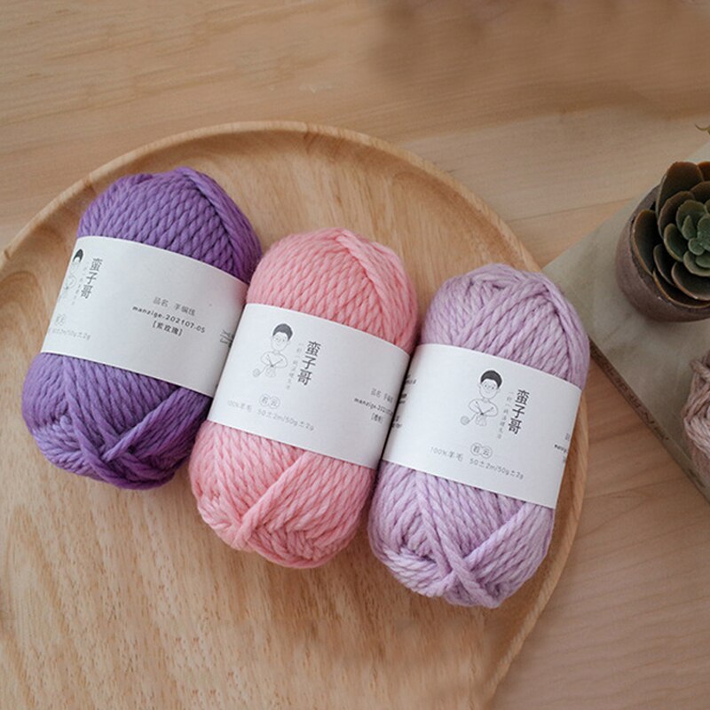 1pc 50g Thick Wool Yarn for Knitting Fine Worsted ... – Grandado