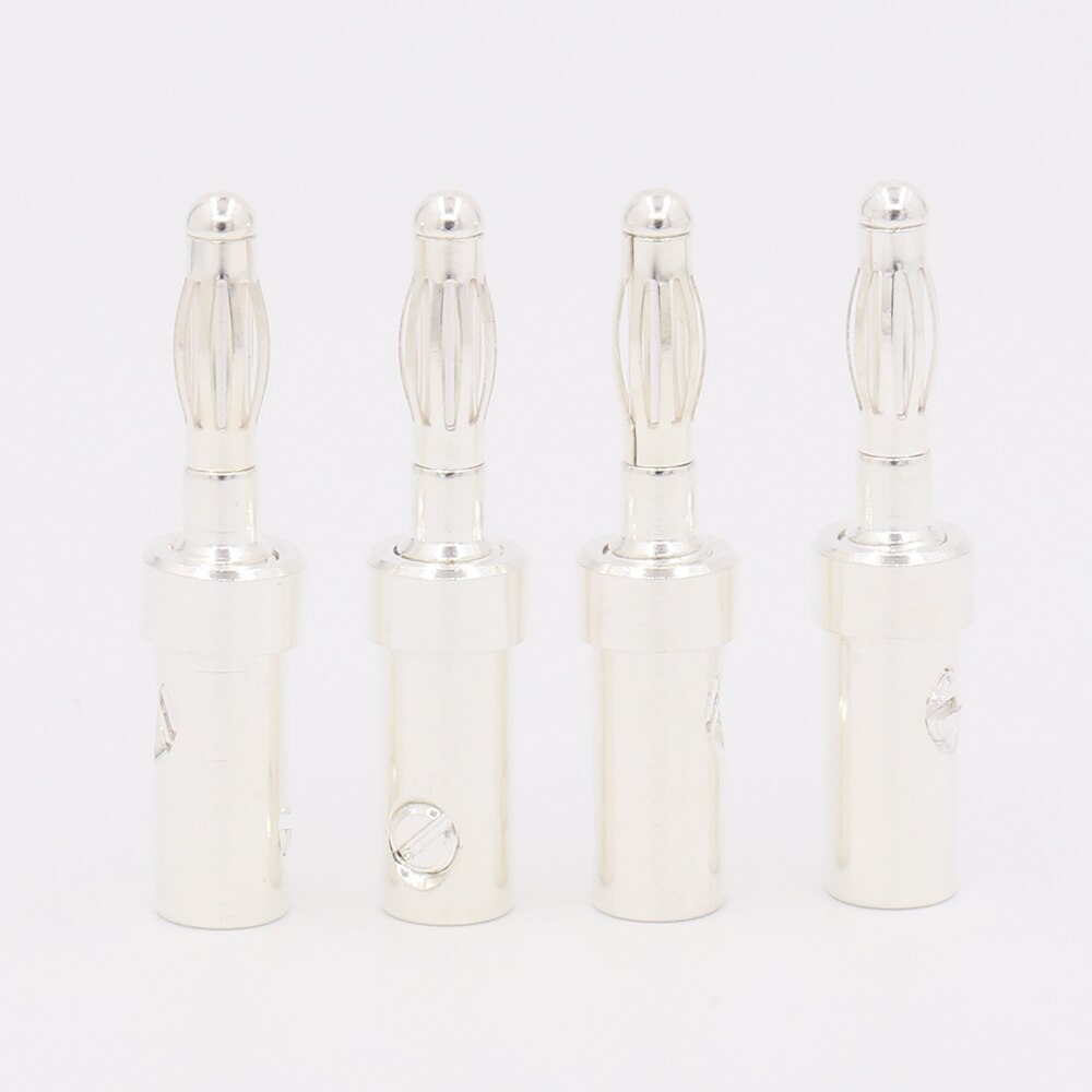 8Pcs silver Plated Speaker Cable Connectors Banana... – Grandado