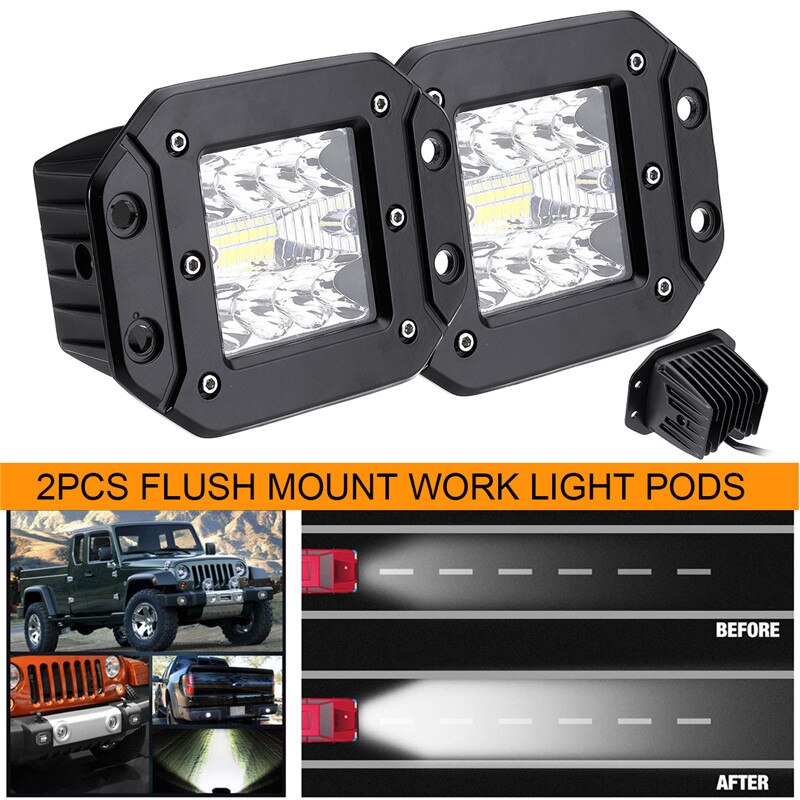 2 Stuks X 5Inch 160W Voor Jeep Auto Led Bar Inbouw... – Vicedeal
