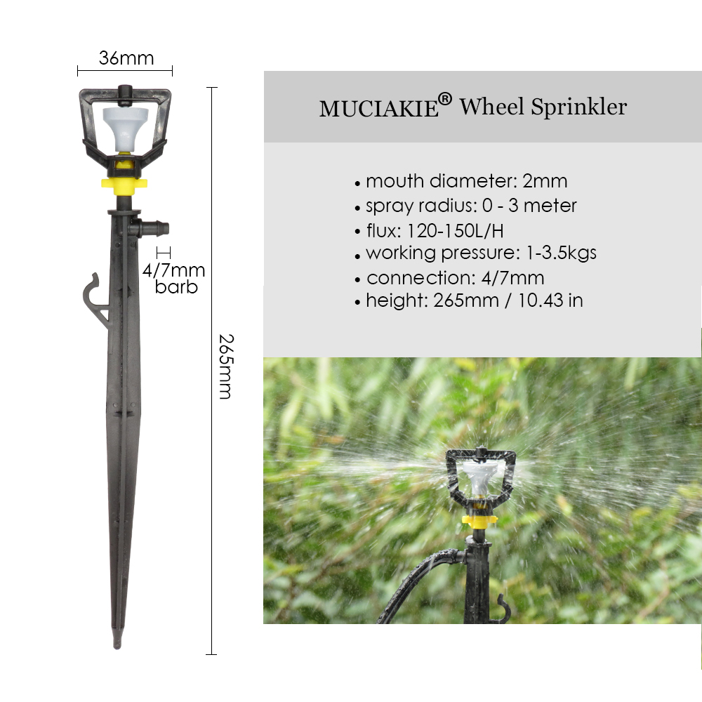10 stk. mikrosprinklere med on 22.2cm spyd, 2mm 1... – Grandado