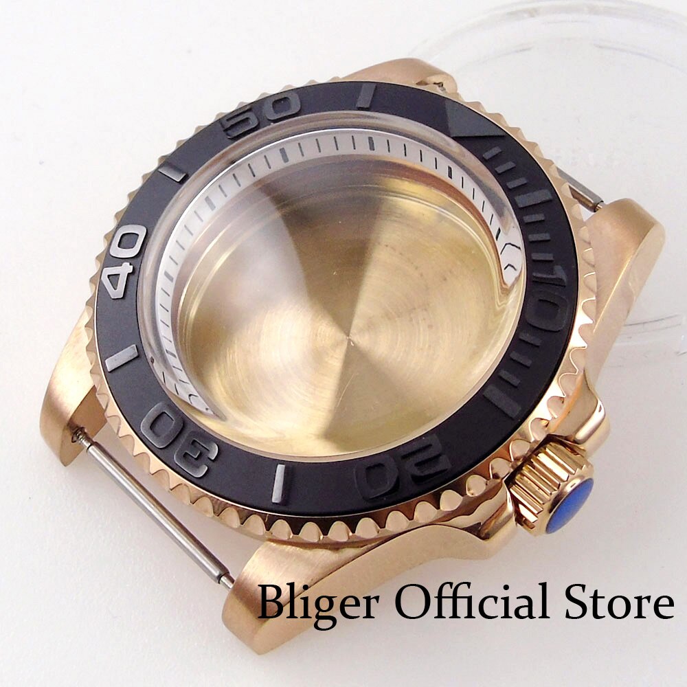 BLIGER Rose Gold Watch Case fit NH35A NH36A PT5000... – Grandado