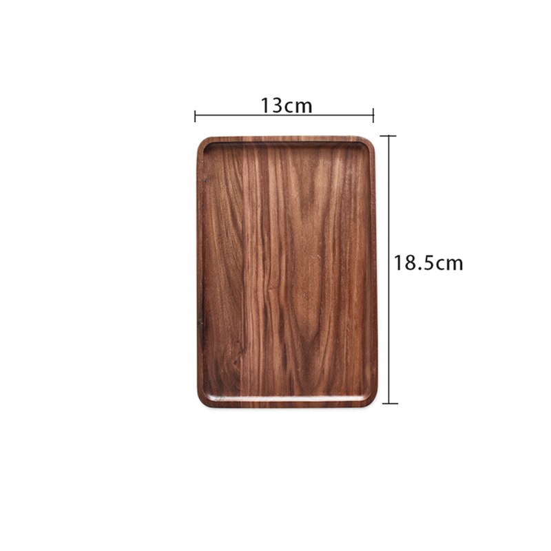 Black Walnut Rectangle Wood Pan Plate Fruit Dishes... – Vicedeal