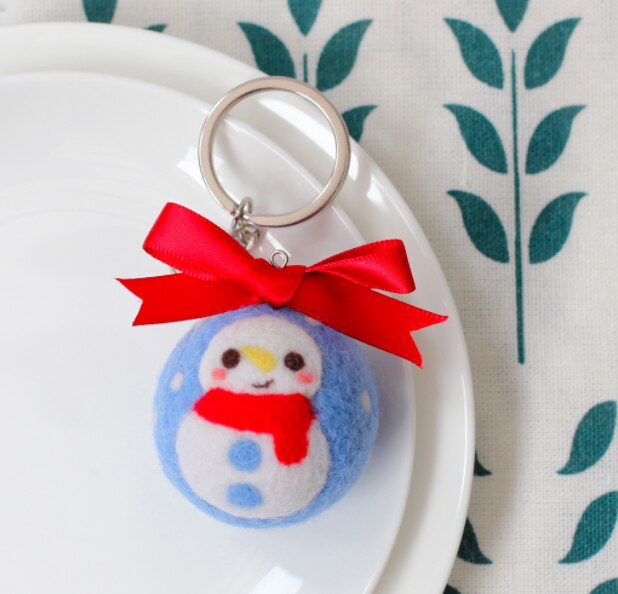 Christmas ball key chain snowman candy santa wool ... – Vicedeal