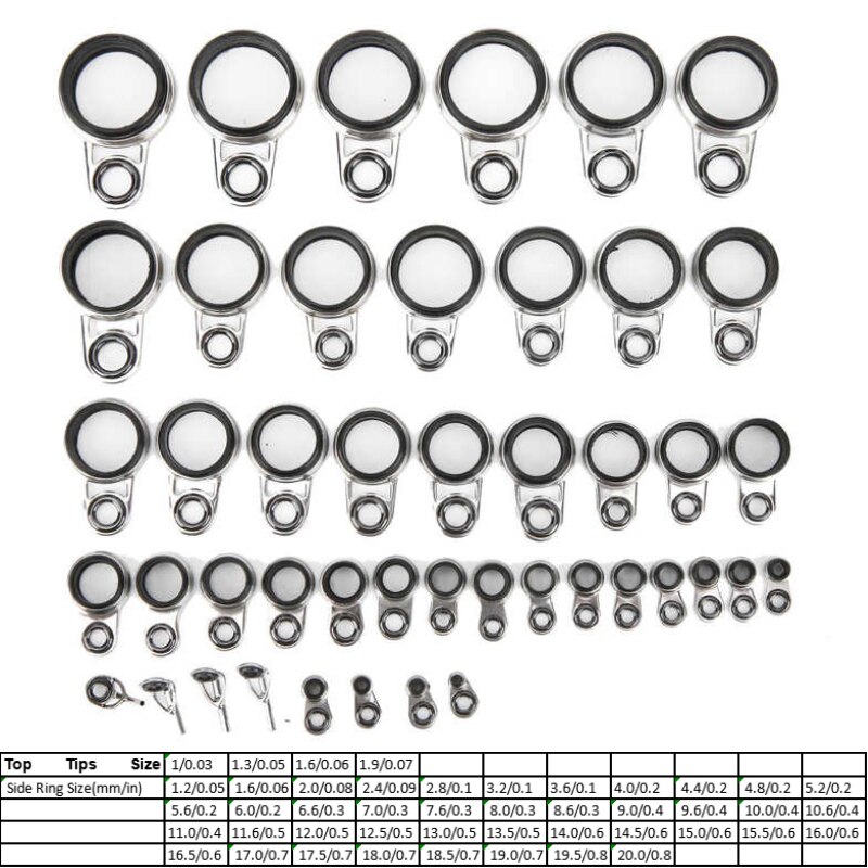 Fishing Rod Guides Line Ring Top Tip Telescopic Fi... – Grandado