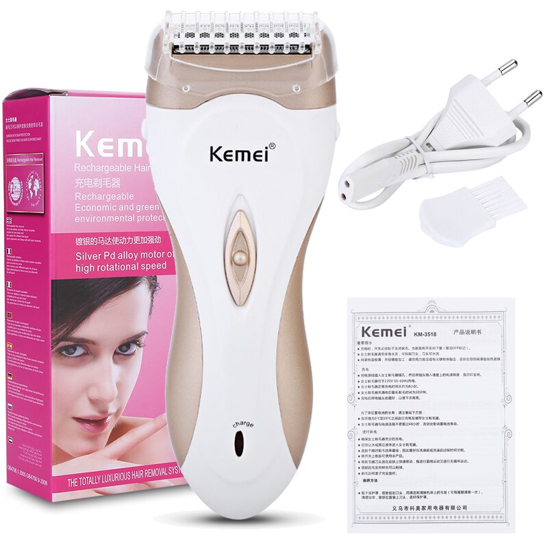 Kemei-afeitadora recargable para mujer, depiladora... – Grandado
