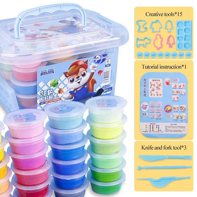 LANXUAN Ultra-light Clay Soft Safe Non-toxic 12/24... – Vicedeal LANXUAN Ultra-light Clay Soft Safe Non-toxic 12/24... – Vicedeal