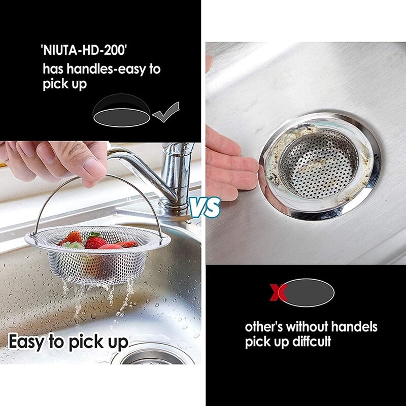 2 Stuk Gootsteen Zeef Roestvrijstalen Aanrecht Zee... – Grandado