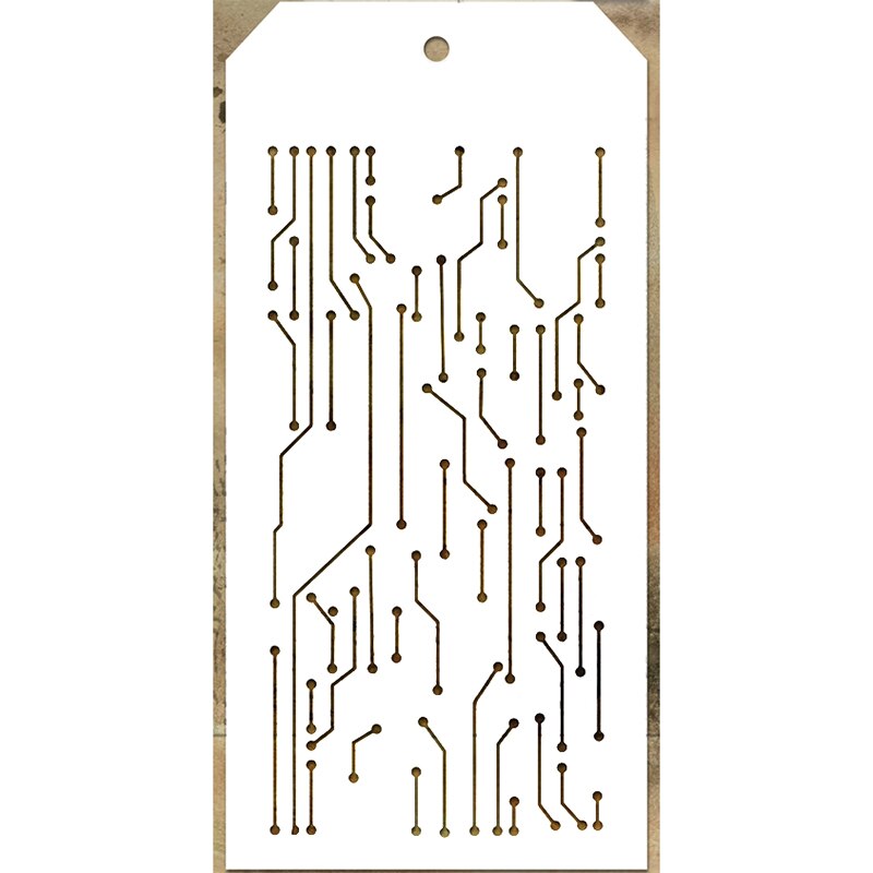 Circuit Board Pattern Label Tag Plastic Stencil fo... – Vicedeal