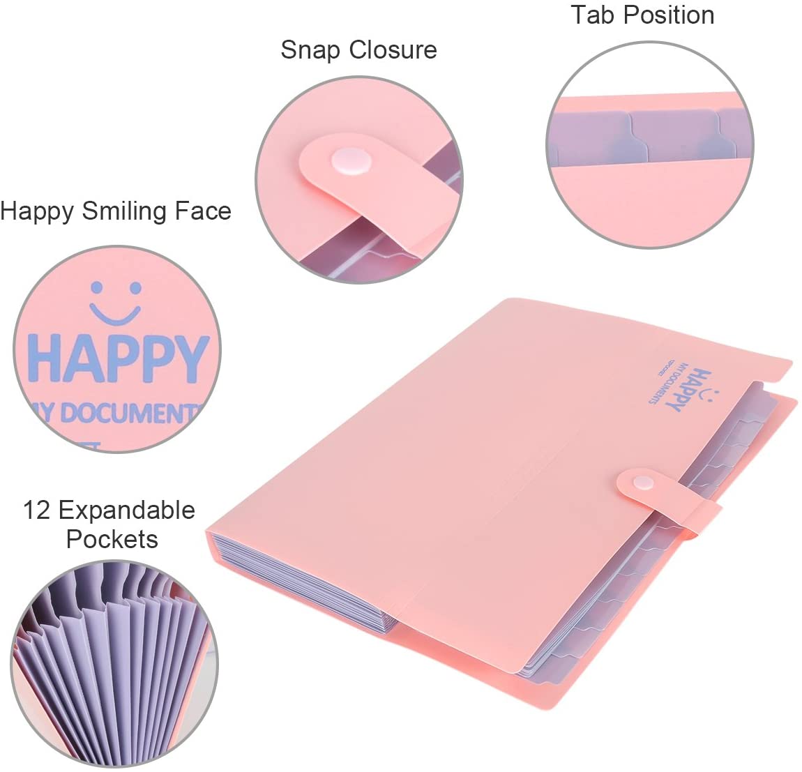 Expanding File Folders 12 Pockets Accordion A4 and... – Grandado