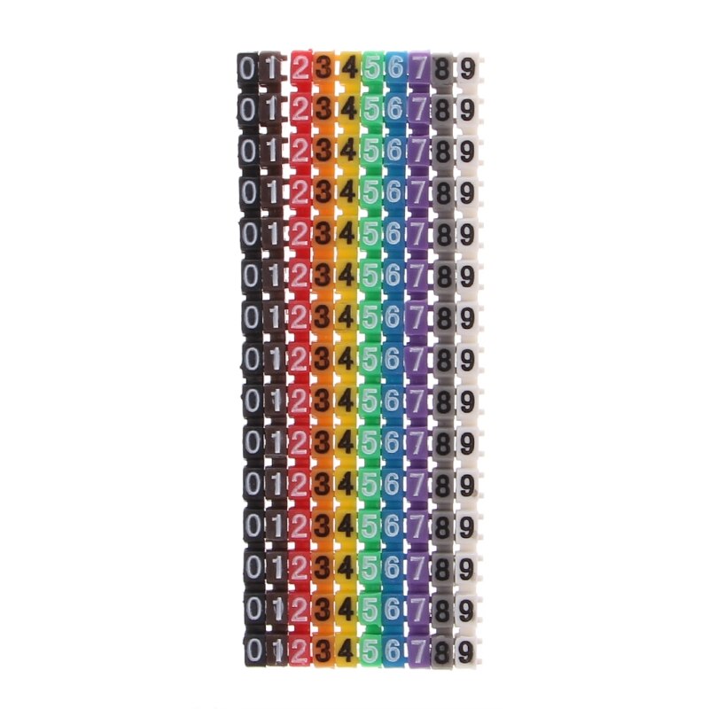 150 Pcs Cable Markers Colourful C-Type Marker Numb... – Grandado