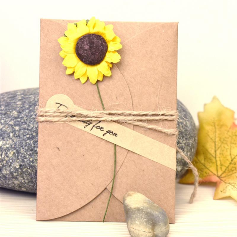10PCS Vintage Kraft Paper Greeting Card Handmade D... – Grandado