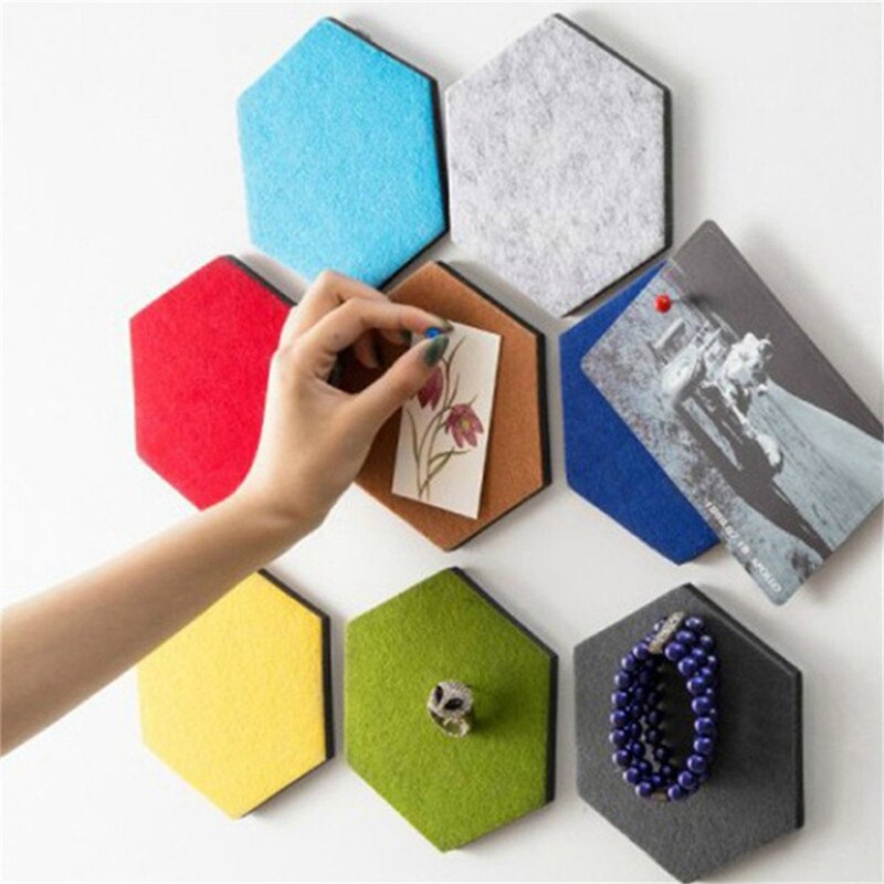 Hexagon Pad Kork Bord/Stift Gremium, 9-Pack Bunte ... – Grandado