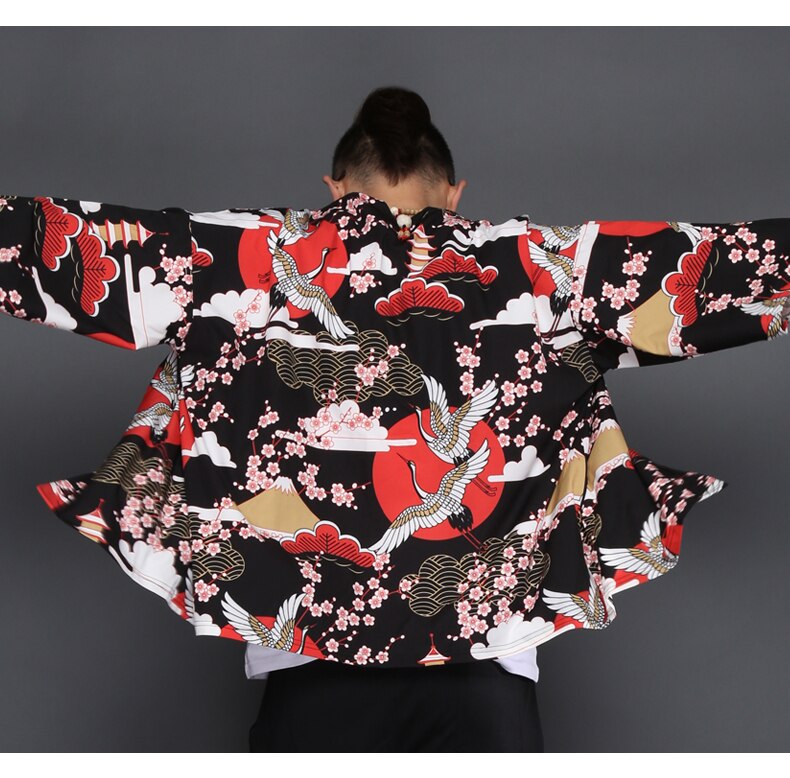 Japanese Robe Kimono Cardigan Men's Summer Jacket ... – Grandado