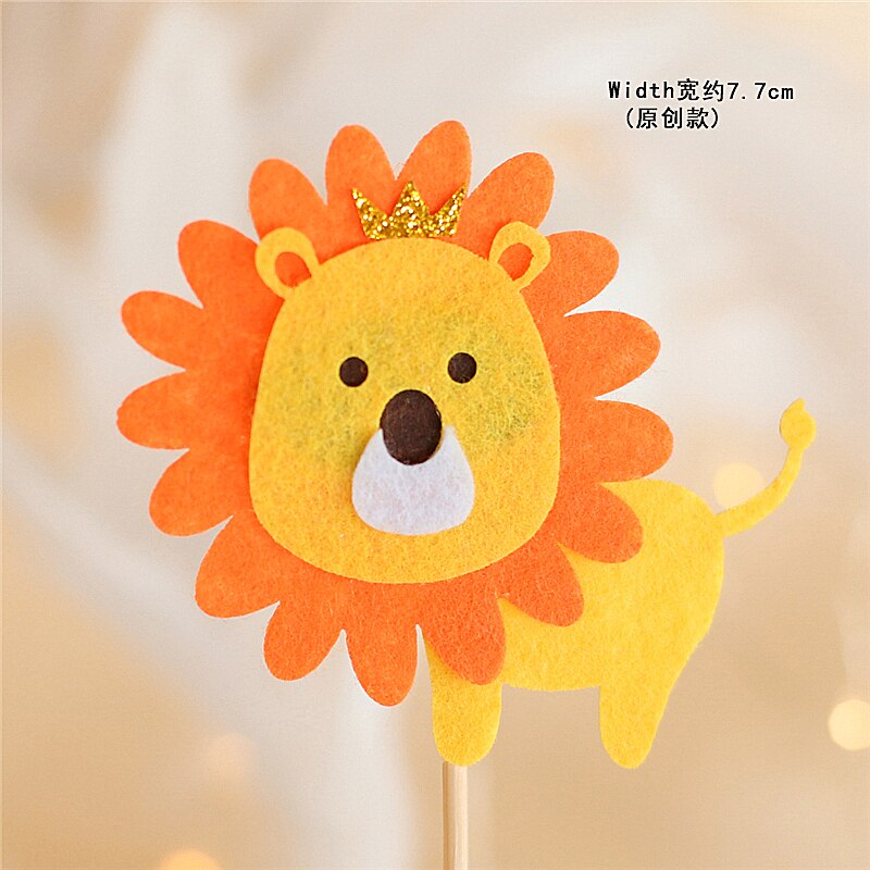 Hairball Felt Lion Cake Topper Mushroom Fence Star... – Vicedeal