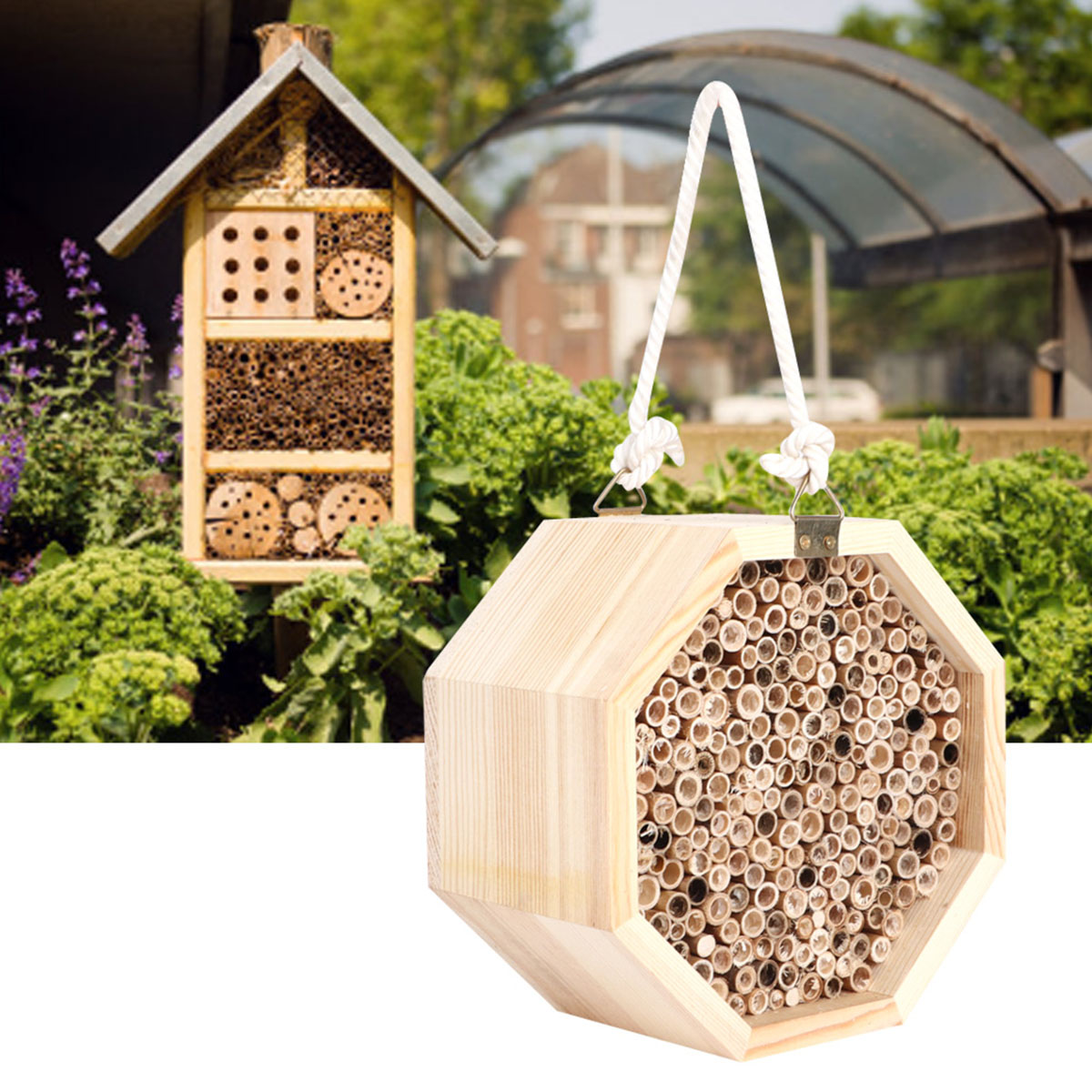2pcs Wooden Insect Bee House Wood Bug Room Hotel N... – Vicedeal
