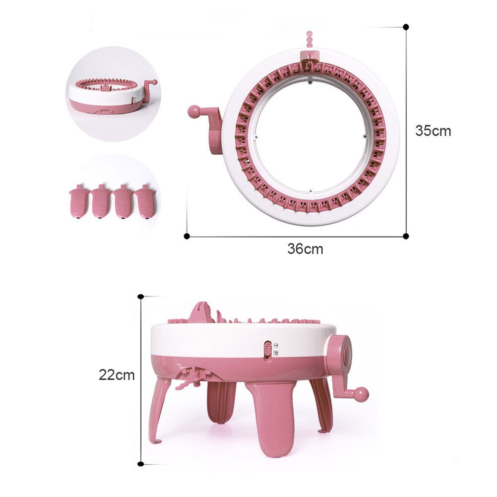 40 Needles Round Hand Knitting Machine Rotating We... – Grandado