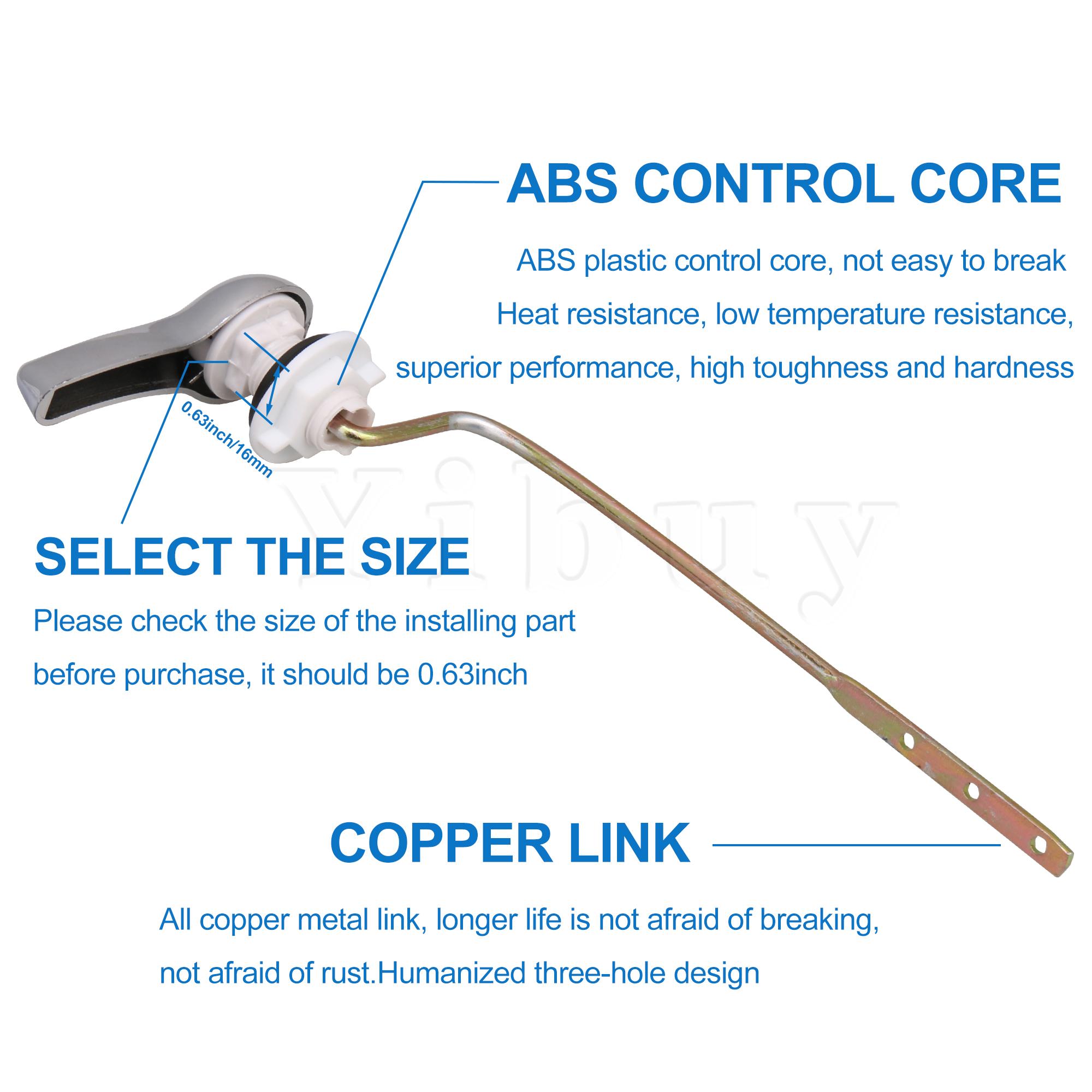 Front Mount Toilet Tank Flush Side Handle Silver A... – Grandado