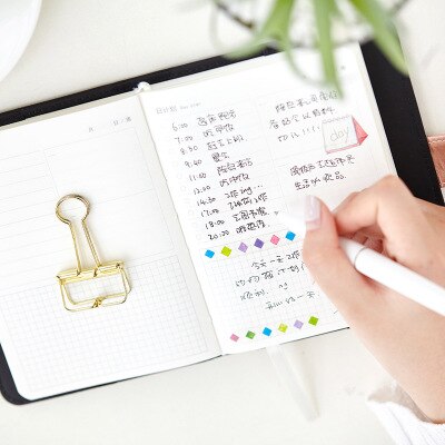 Leather button snap notebook stationery schedule s... – Grandado