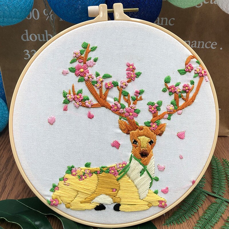 Sika Deer Cross Stitch Painting Kits Diy Embroider... – Grandado