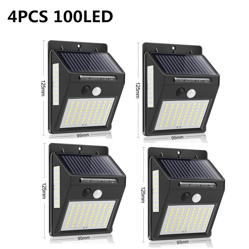 30/100 Led Solar Light Outdoor Solar Lamp Pir Moti... – Grandado