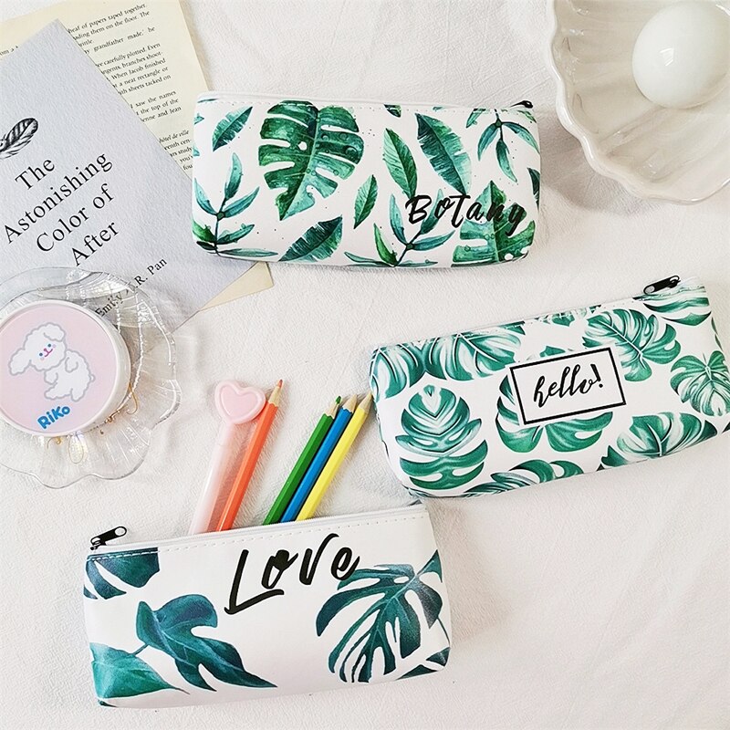 Small Green Turtle Leaf Pencil Case Student Pencil... – Vicedeal