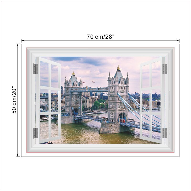 Theems London Tower Bridge Muurstickers voor Woonk... – Vicedeal