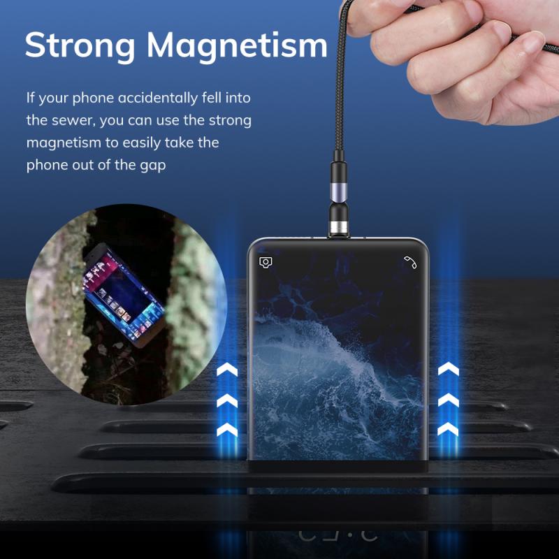 540 Rotation LED Lights Fast Charging Magnetic USB... – Grandado