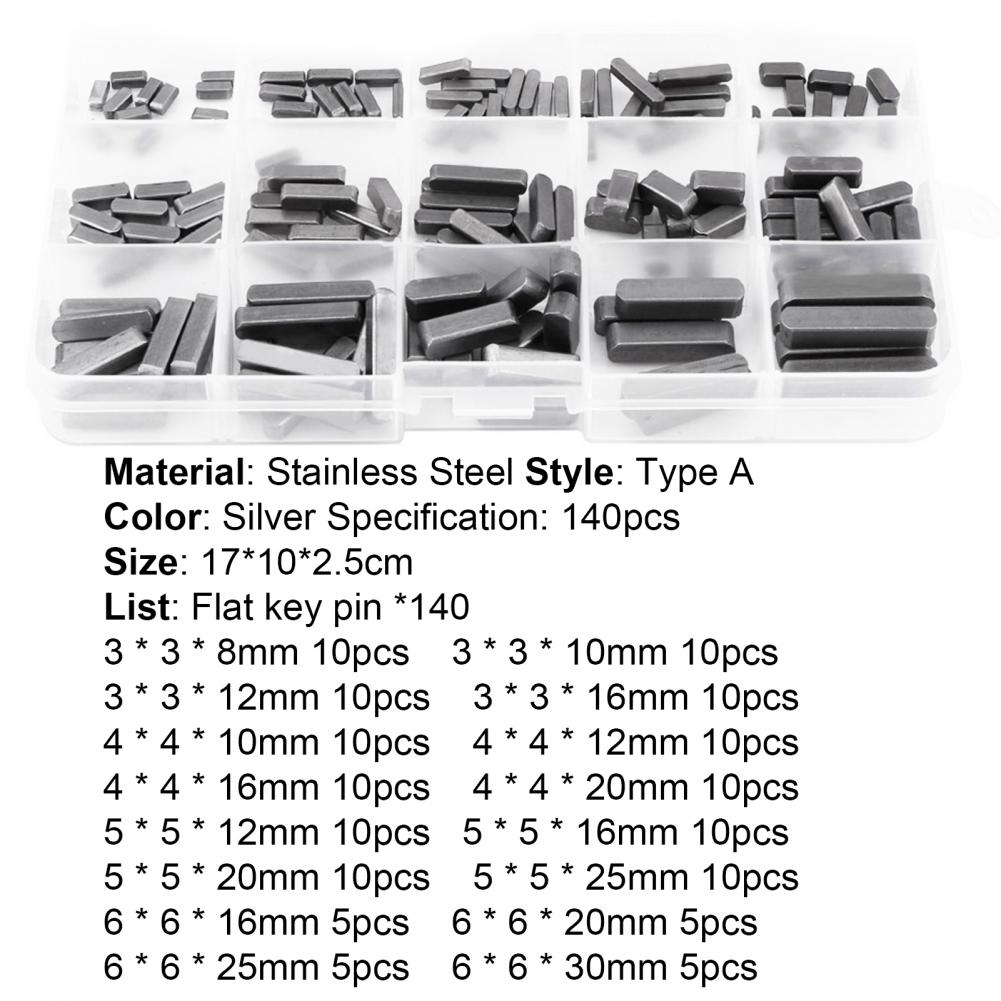 140Pcs A-type Parallel Keys Round-ended Anti-rust ... – Vicedeal