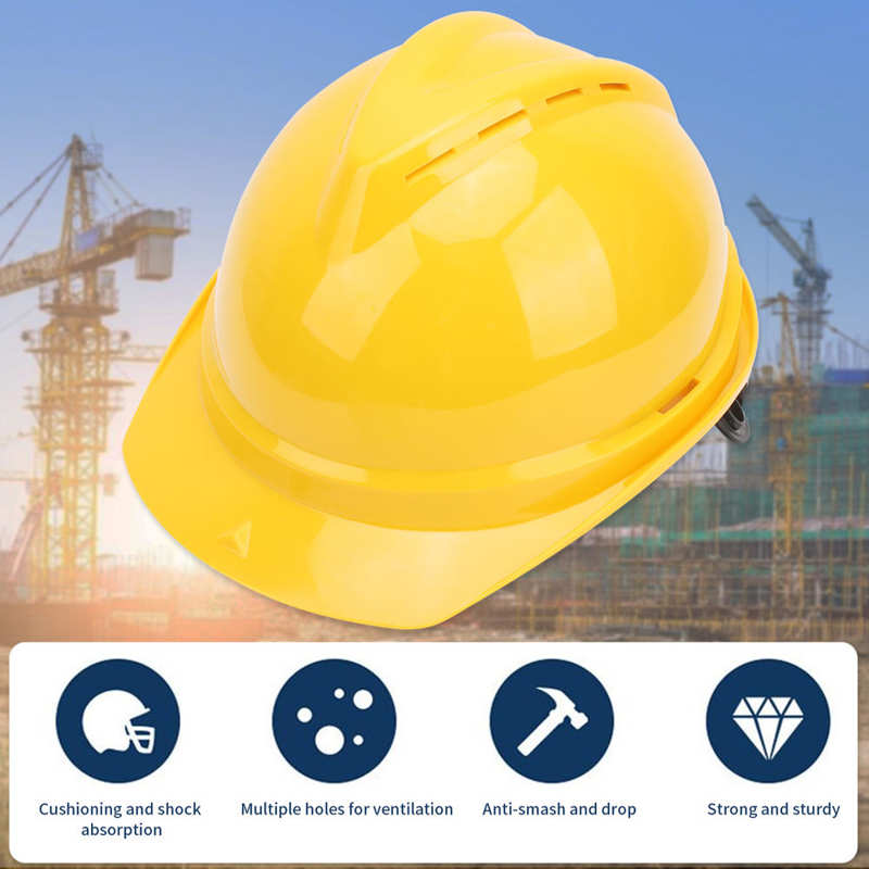 Casque de protection industriel jaune respirant, c... – Grandado