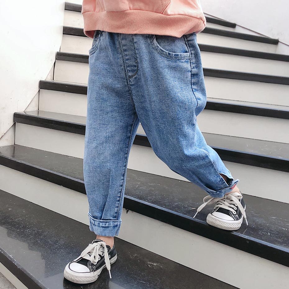 Baby flicka jeans barn barn jeans för flicka casua... – Grandado