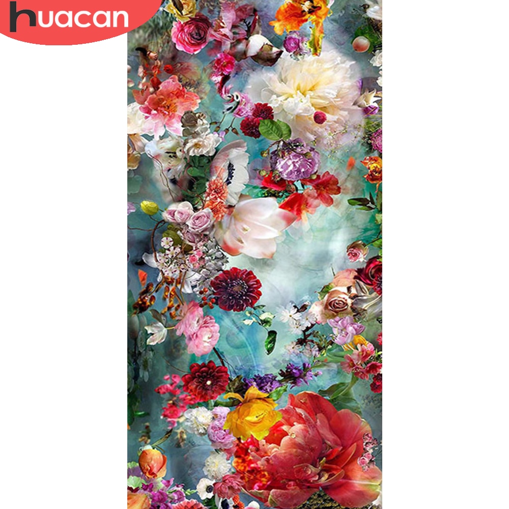 Huacan Diy Diamant Schilderen Kruissteek Bloemen V... – Grandado