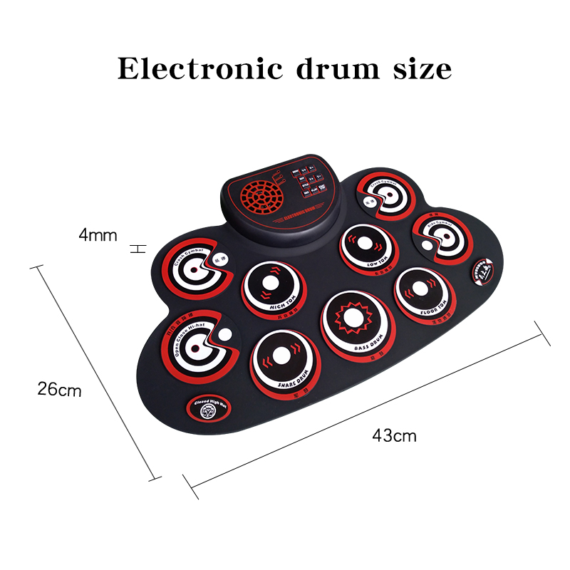 Portable Roll UP Electronic MIDI Drum Set Kits 9 P... – Grandado