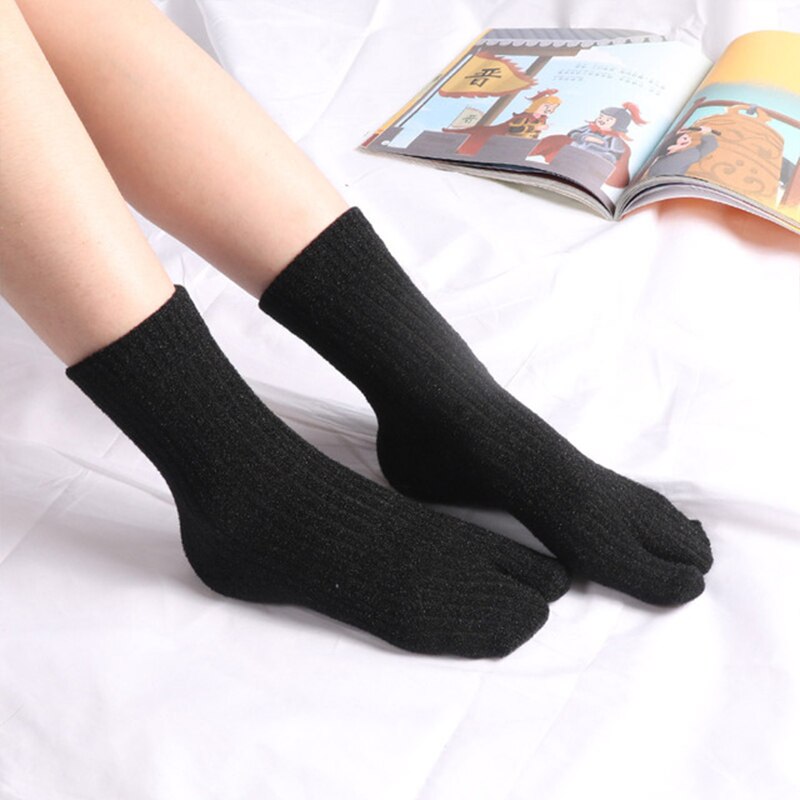 Women Kimono Tabi Toe Socks Imitation mink plush W... – Grandado