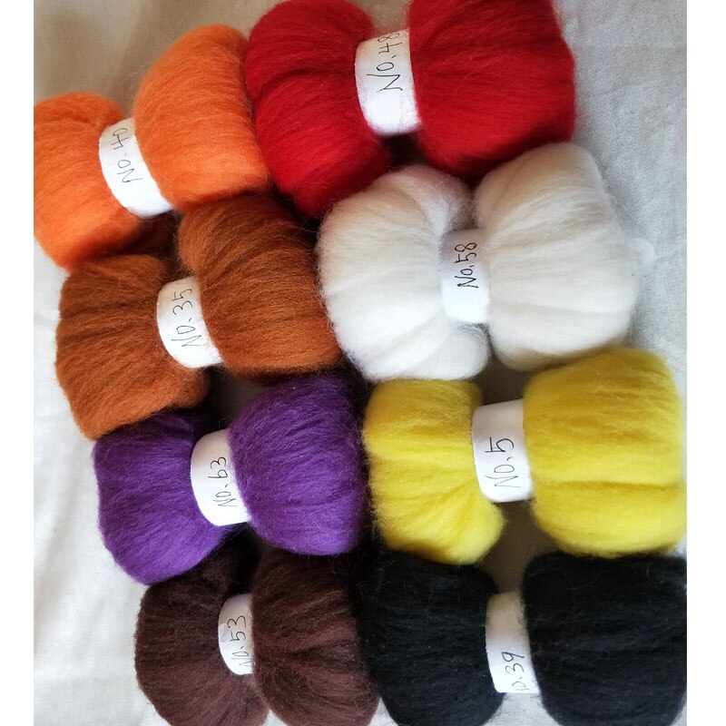 WFPFBEC wol voor vilten merinowol fiber 20g/kleur ... – Vicedeal