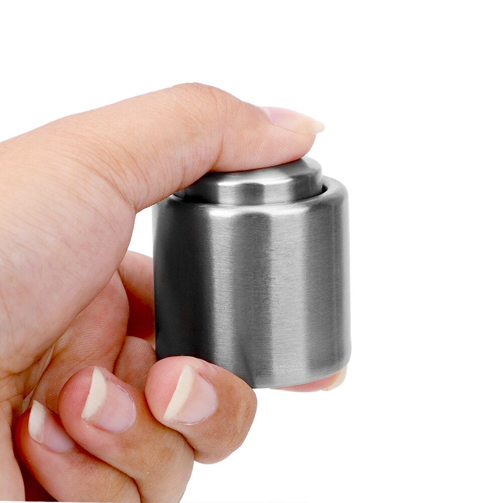Vacuum Bottle Stopper Liquor Flow Stopper Silver S... – Grandado