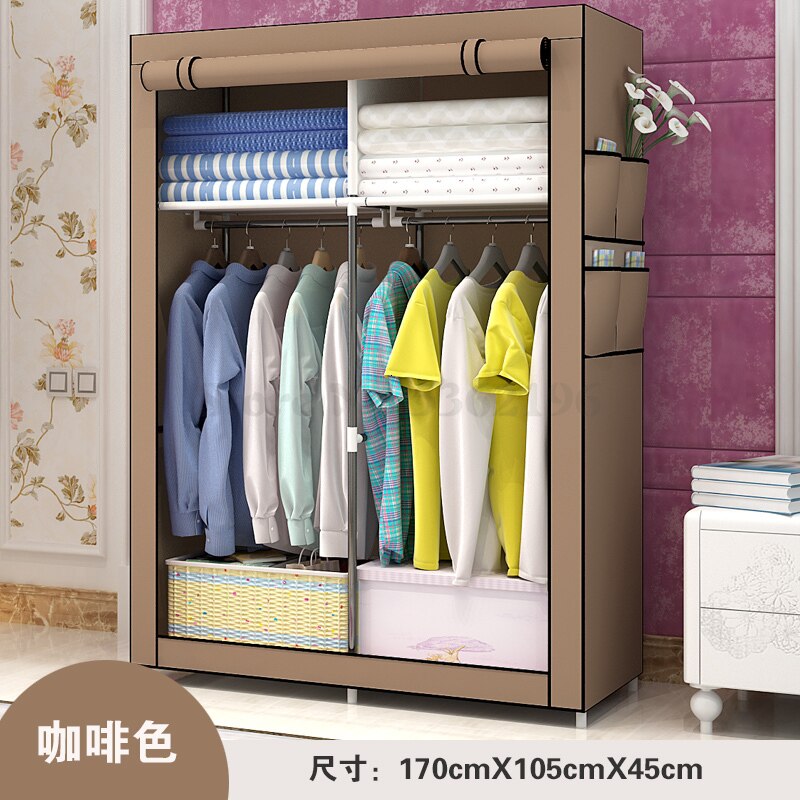 Simple Wardrobe Fabric Simple Modern Bedroom Econo... – Vicedeal