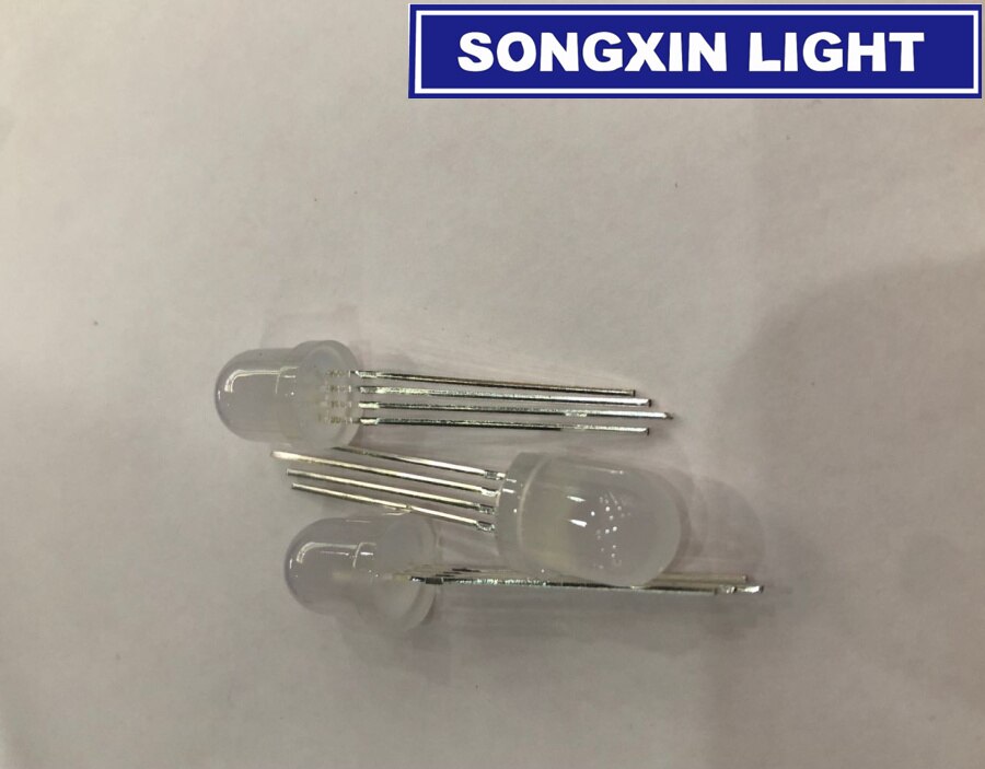 50 stks/partij 8 MM/F8 4Pin Rood Groen Blauw RGB L... – Vicedeal