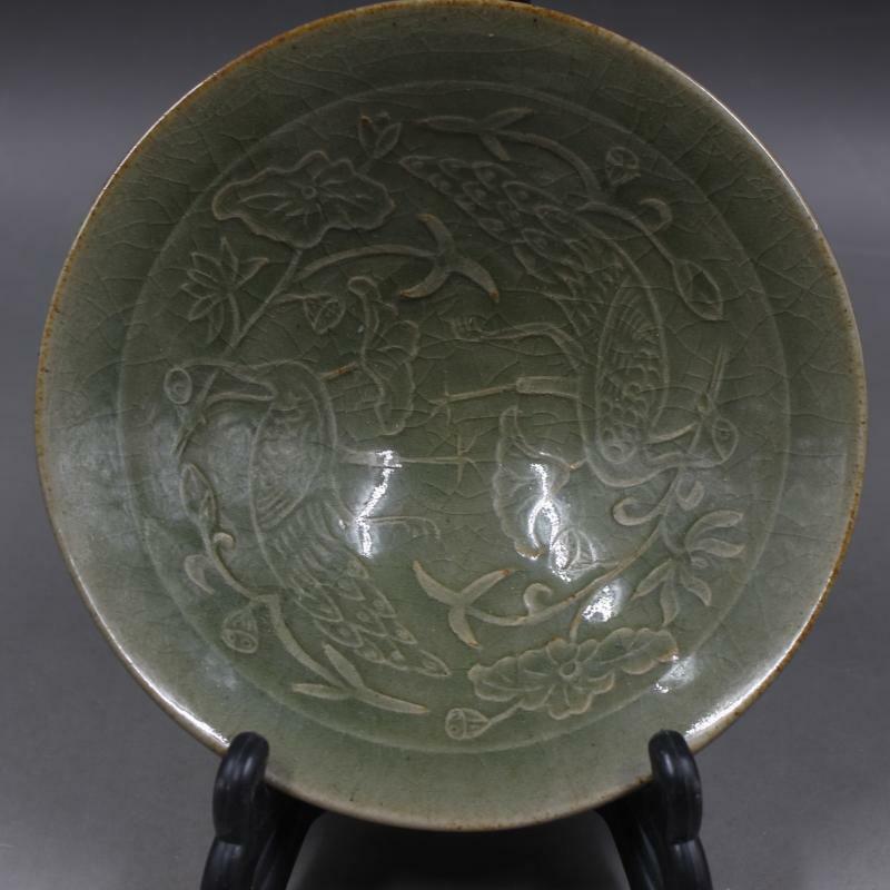 Chinese Old Yaozhou Kiln Celadon Crackle Glaze Car... – Grandado