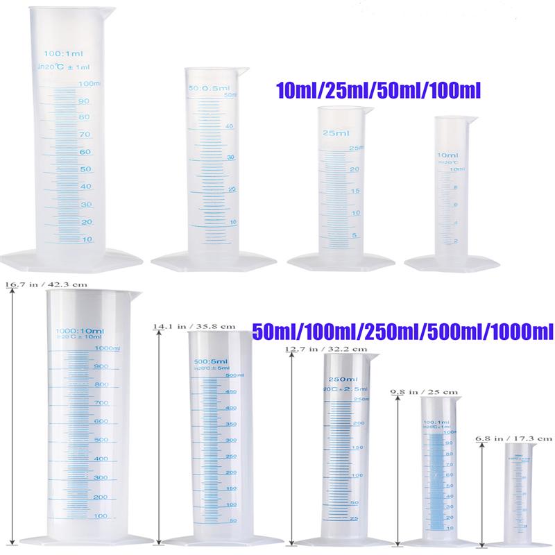 4pcs Transparent Measuring Plastic Graduated Cylin... – Vicedeal
