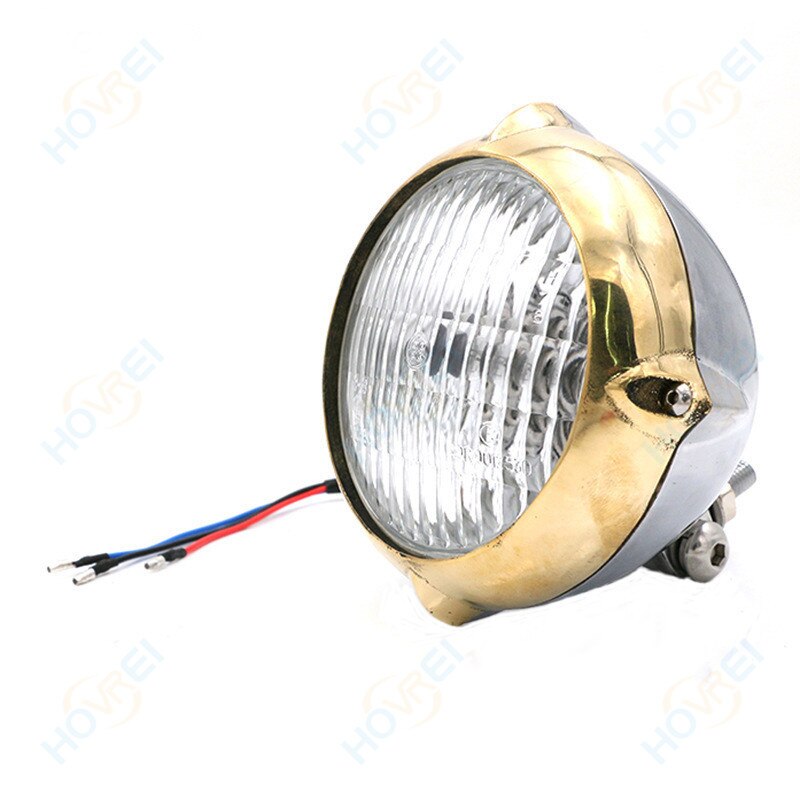 5.75inch retro Motorcycle 55W h4 brass Front Headl... – Grandado
