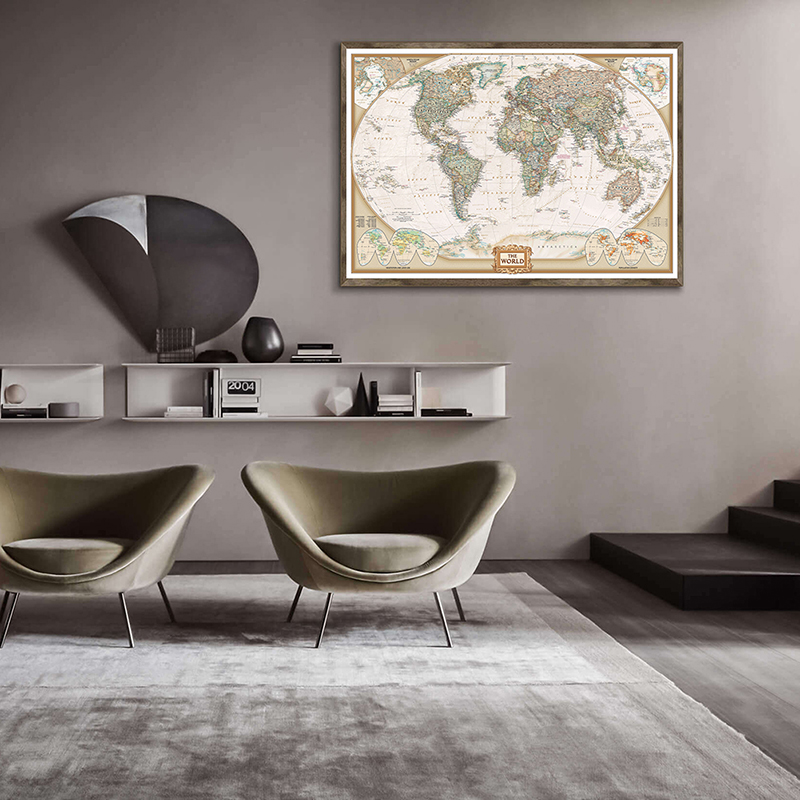 59*42cm Vintage World Map Retro Style Art Posters ... – Grandado