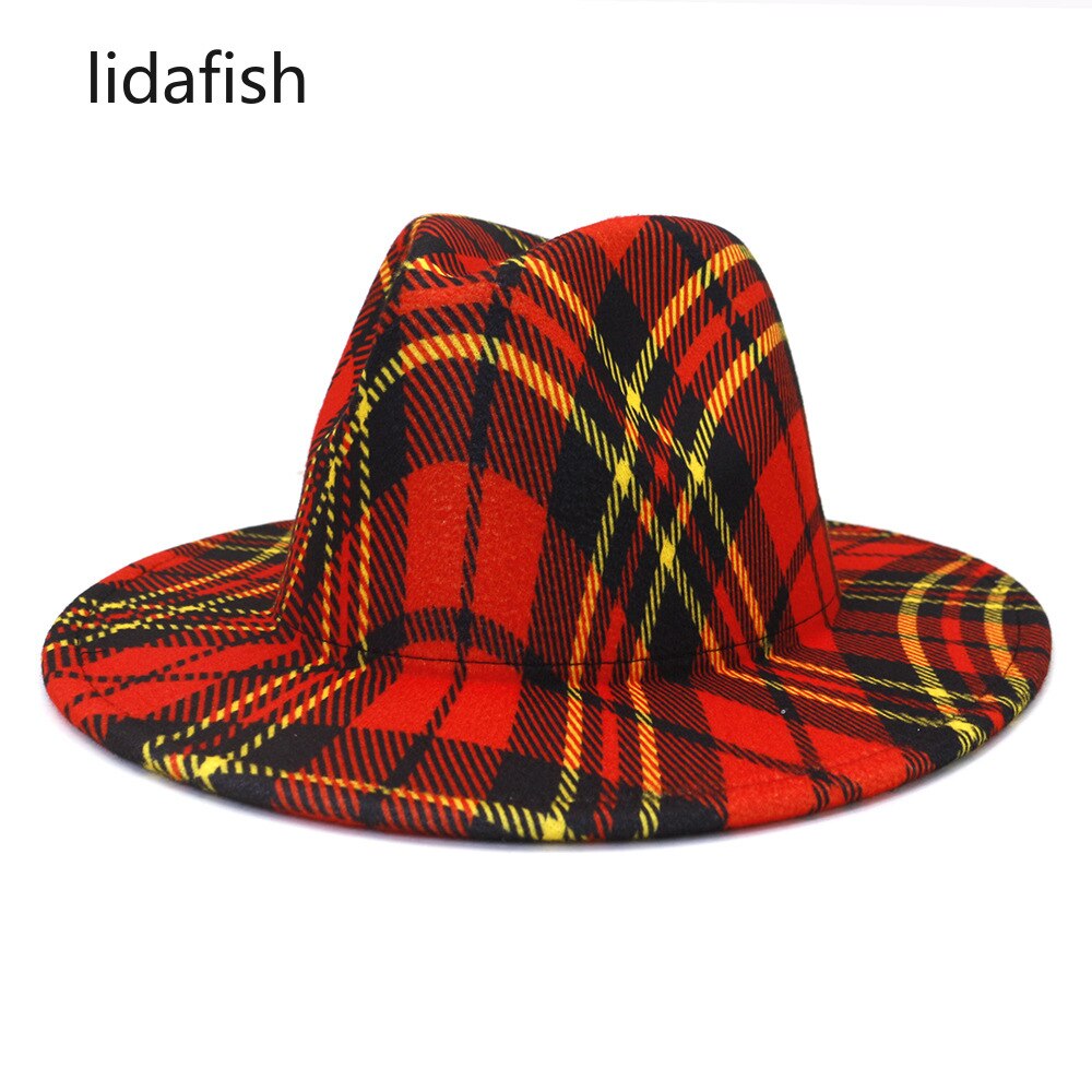 lidafish British Style Plaid Women's Fedora Ha... – Vicedeal